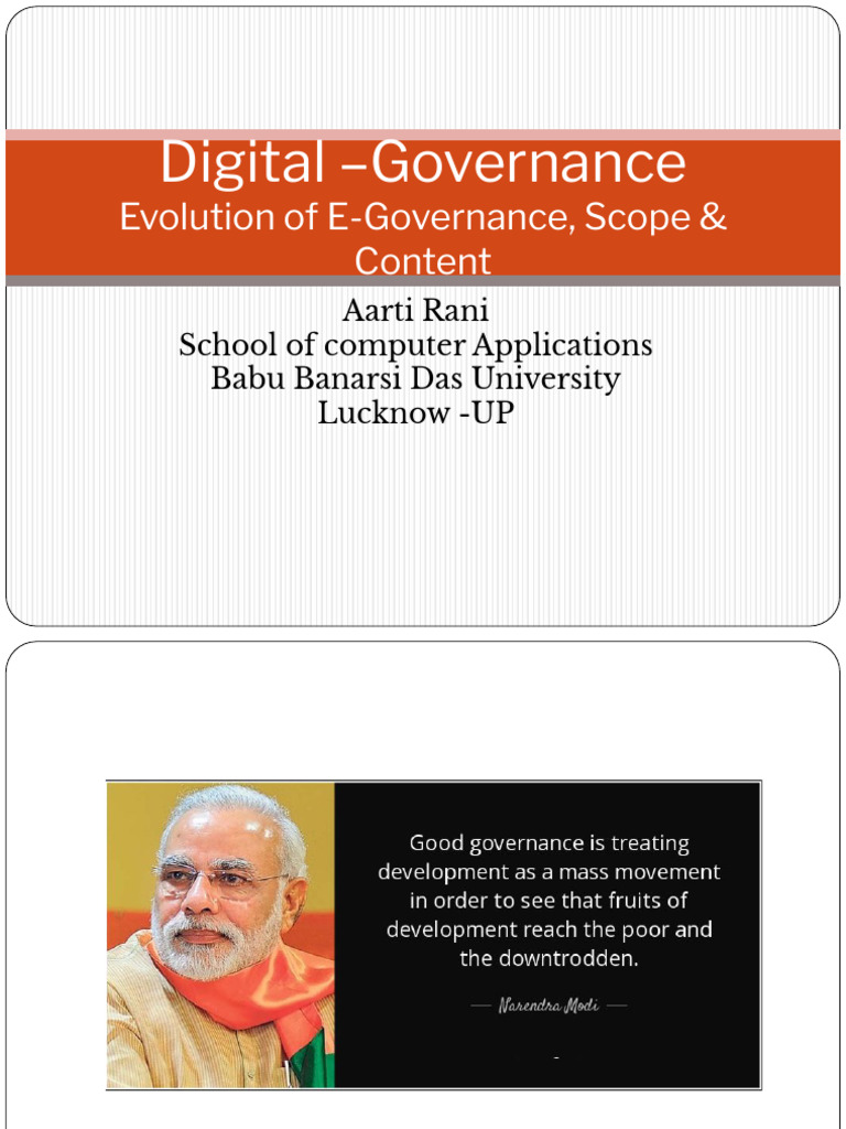 E-Governance: Evolution and Scope | PDF | E Government | Internet