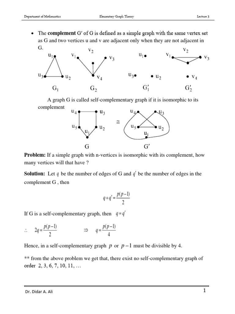 Lecture 3 | PDF | Vertex (Graph Theory) | Theoretical Computer Science