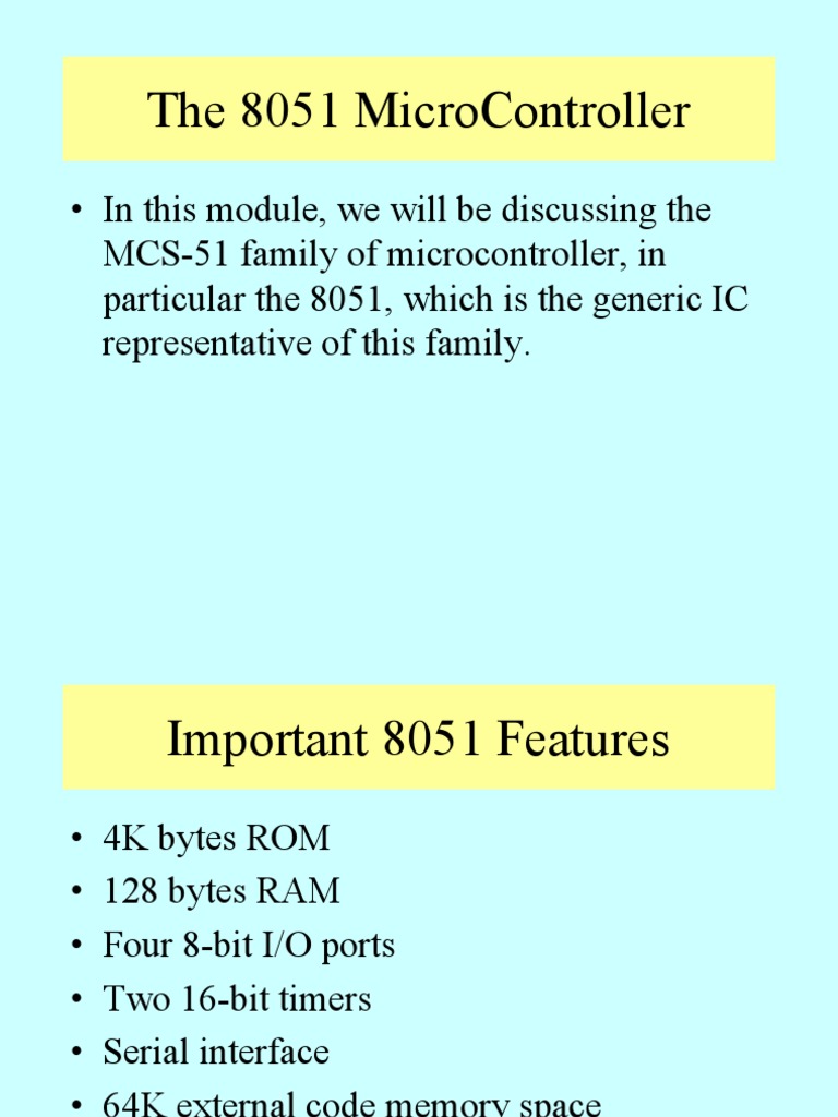 Intro To Msc51 | PDF | Random Access Memory | Microcontroller