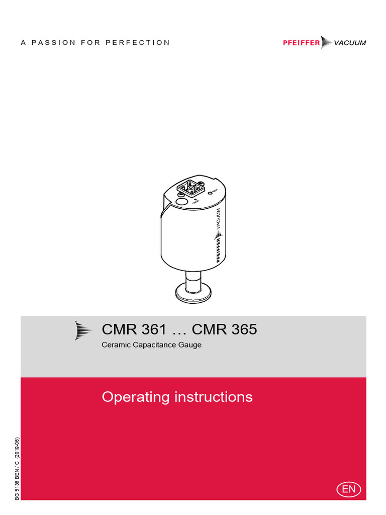 Pfeiffer ActiveLine CMR 361 CMR 362 CMR 363 CMR 364 CMR 365 Capacitance ...