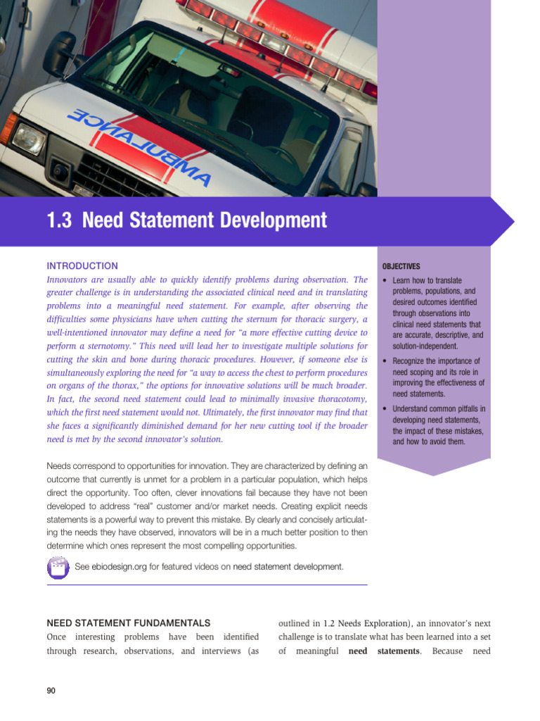 Effective Need Statement Development | PDF | Neonatal Intensive Care ...