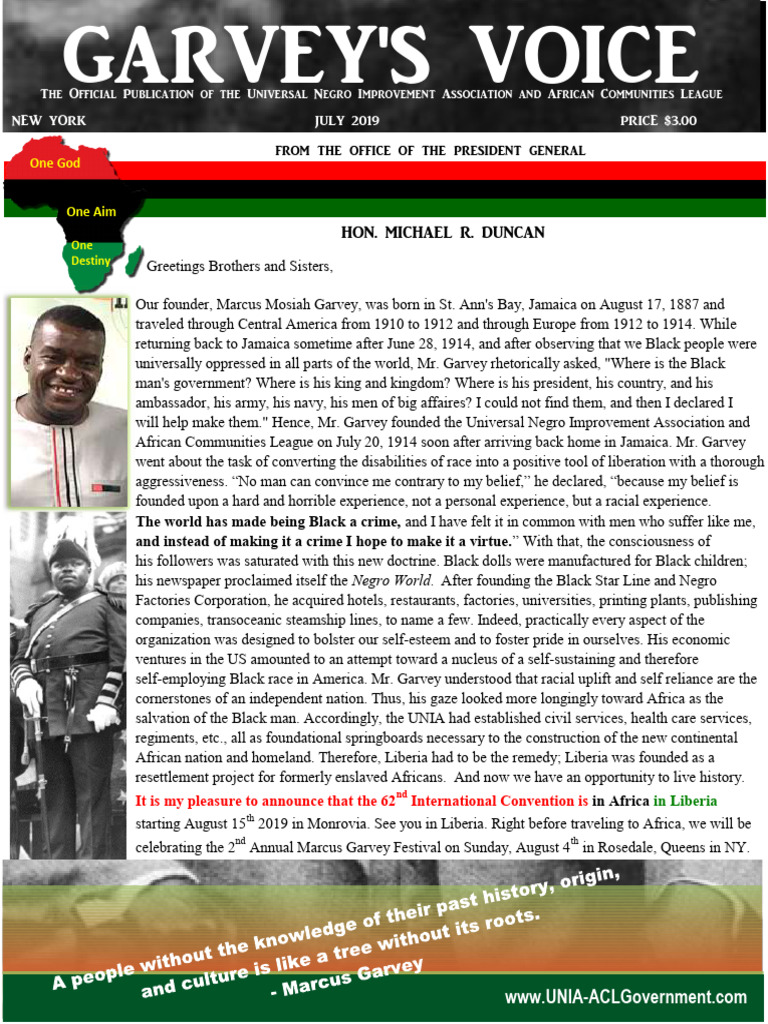 2019 July Garveys Voice PARTIAL | PDF | Black People