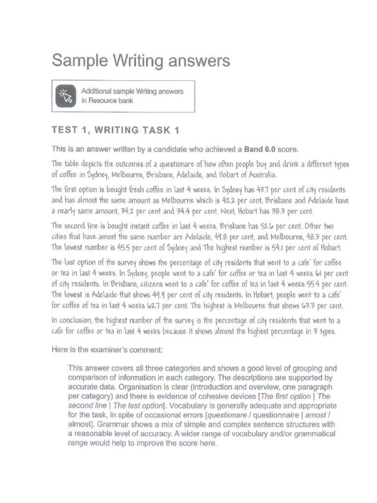 Cam 15 - Test 1 Writing Sample | PDF