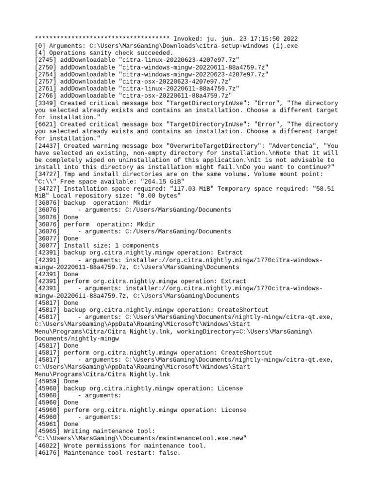 Installation Log | PDF | Computer Architecture | Computer Science