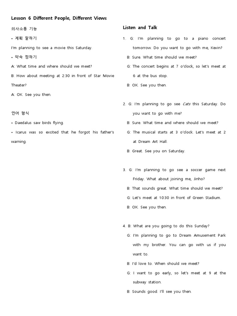 Lesson 6 Different People Different Views | PDF