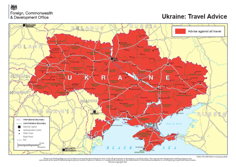 FCDO TA 044 - Ukraine Travel Advice Ed6 | PDF