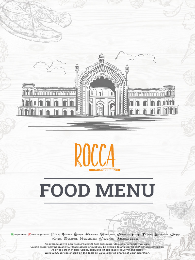 Rocca Food Menu New | PDF | Indian Cuisine | Calorie