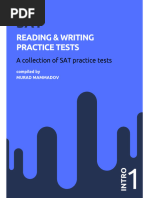 Sat Answer Key For Practice Test 5 | PDF | Standardized Tests | Tests