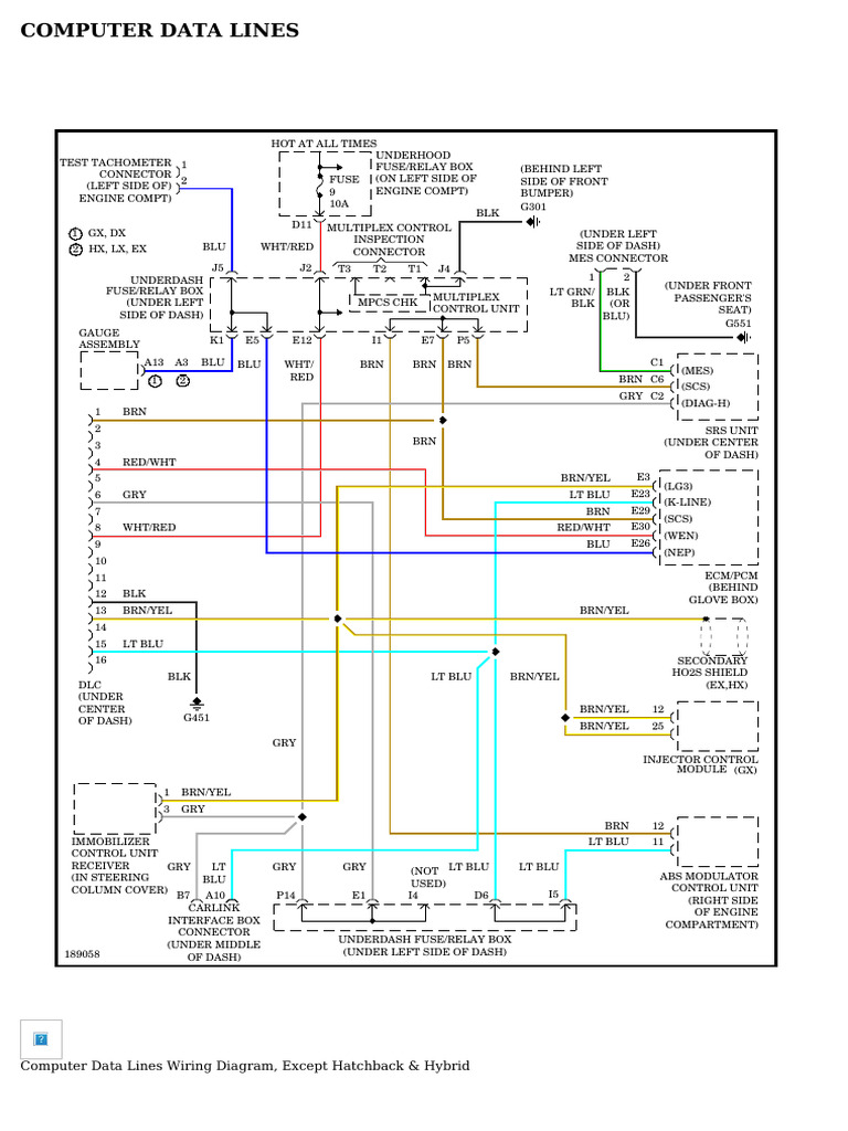 COMPUTER DATA LINES - Honda Civic Hybrid 2005 - SYSTEM WIRING DIAGRAMS ...