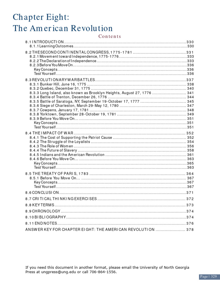 US History I Chapter 8 | PDF | United States Declaration Of ...