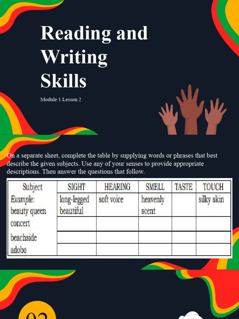 RAW Module 1 Lesson 2 | PDF
