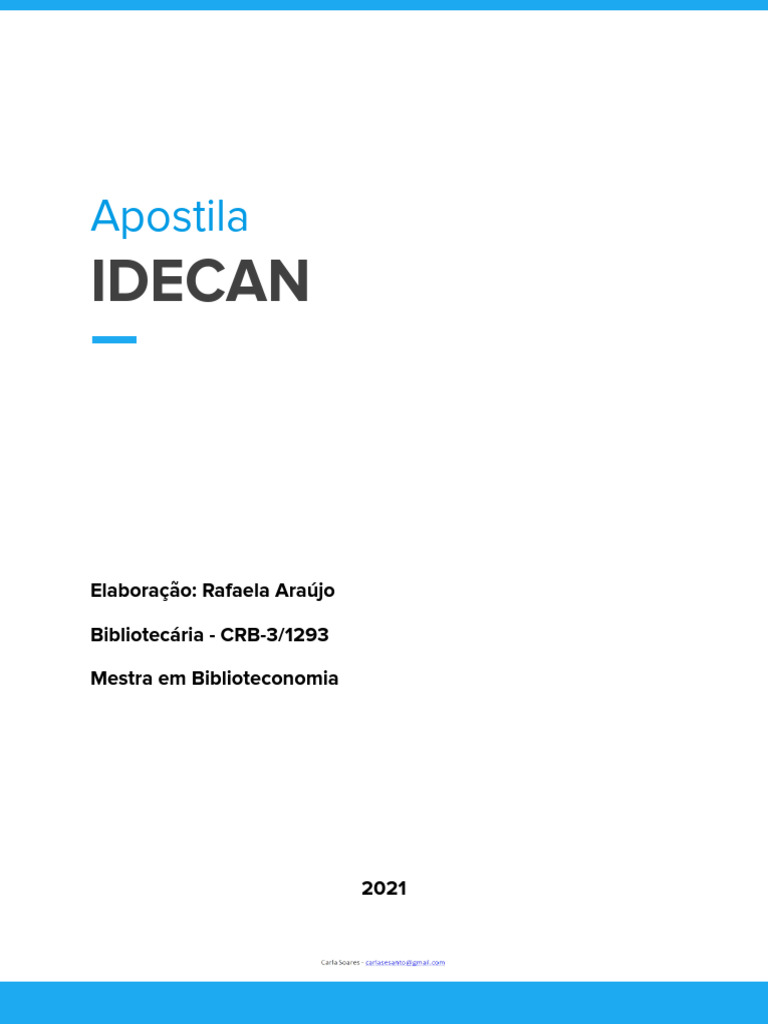 Apostila IDECAN | PDF | Bibliotecas | Bibliotecário