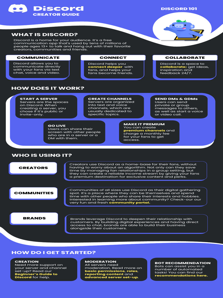 Discord 101 For Creators 1 2 | PDF | Computing | Internet