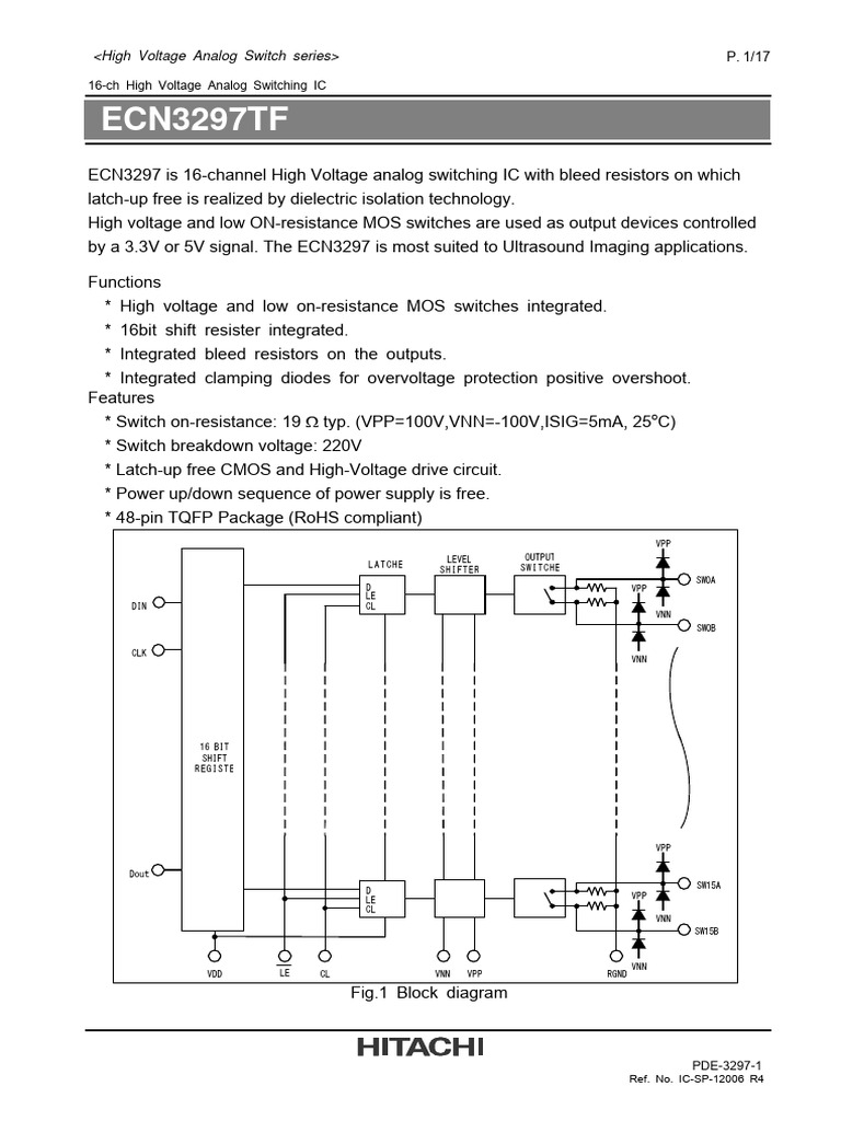 ECN3297TF Hitachi | PDF | Electrostatic Discharge | Electrical Engineering