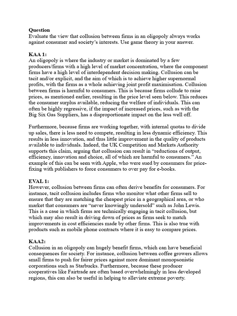 Oligopoly | PDF | Perfect Competition | Oligopoly