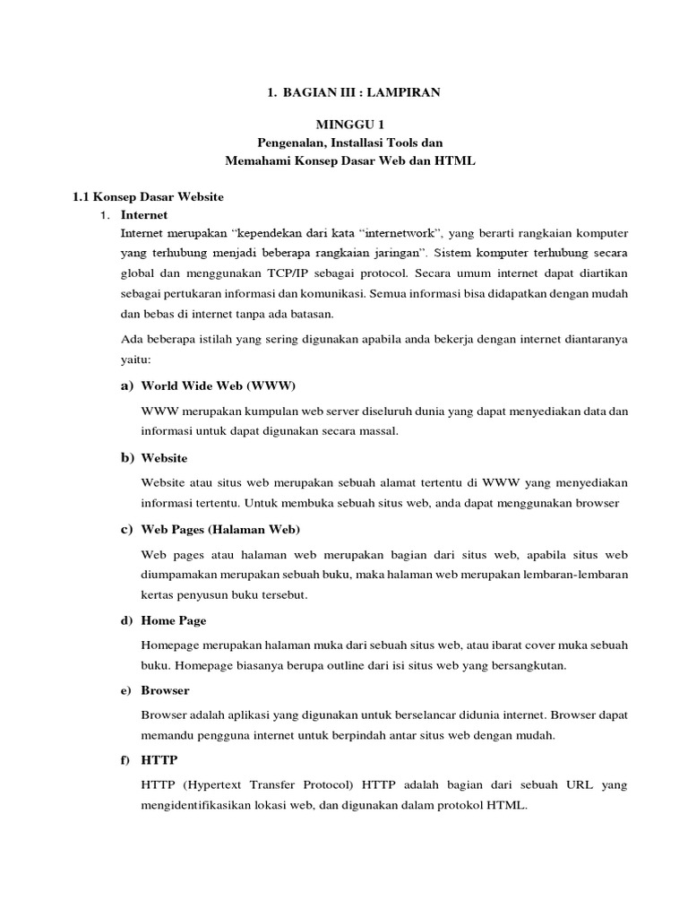 Modul Ajar - HTML Dasar | PDF