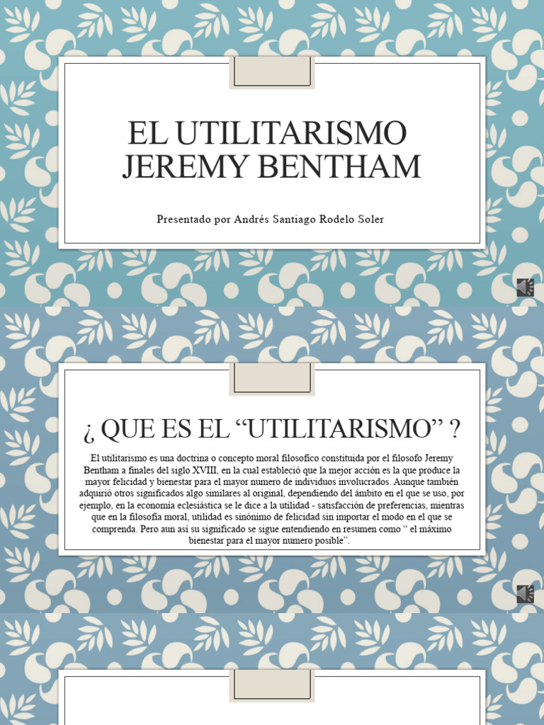 El Utilitarismo Diapositivas | PDF | Utilitarismo | Utilidad