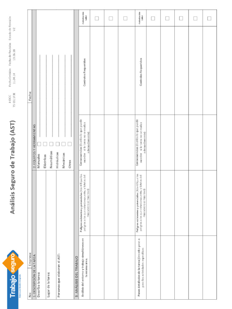 Formato AST (2 Hojas) PDF | PDF