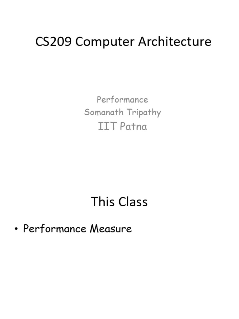 05 Performance | Download Free PDF | Central Processing Unit | Computer Architecture