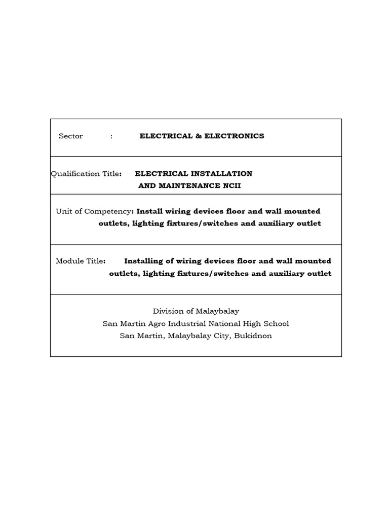 EIM 3-14-24 | PDF | Electrical Wiring | Lighting