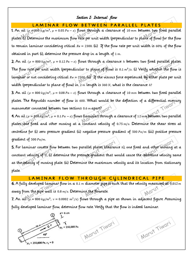 Viscous Incompressible Flow DPPs 21-12-2021 | PDF | Fluid Dynamics | Reynolds Number