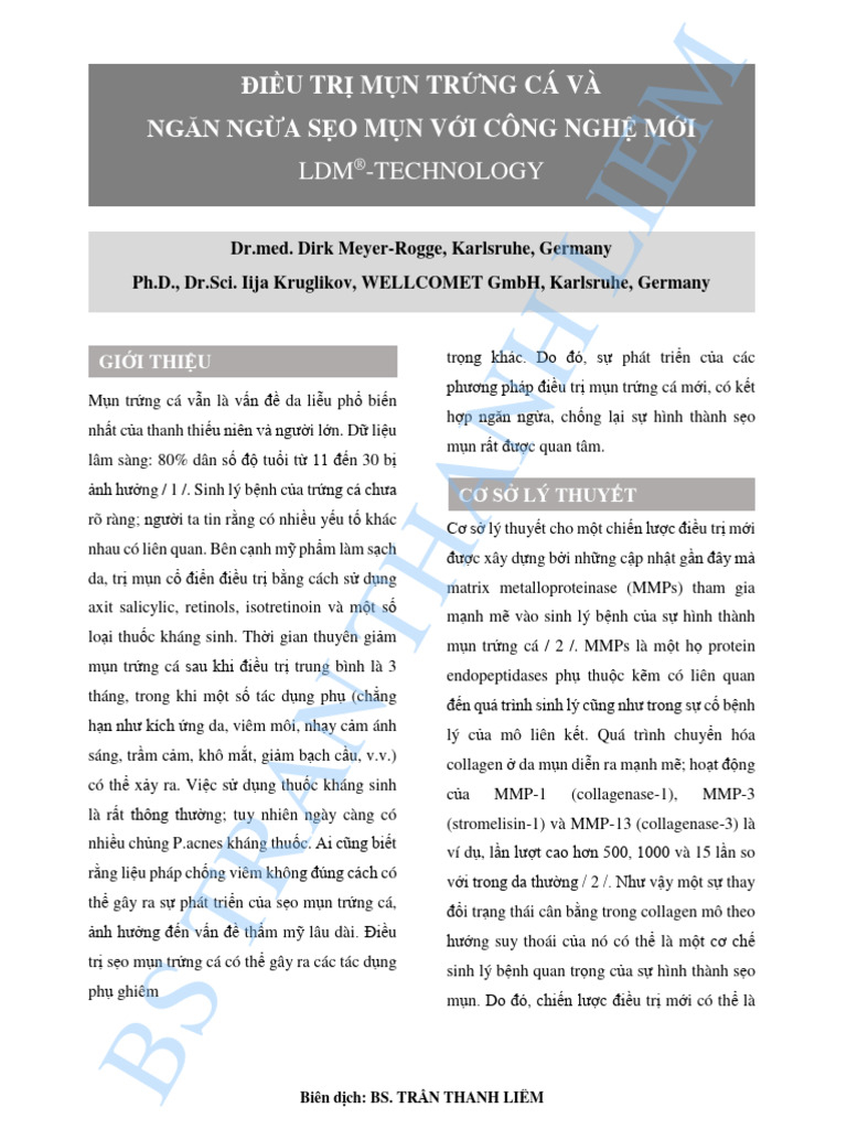 Ä Iá U Trá Má N Trá ©NG Cã¡ Vã Ngä N Ngá A Sáº o Má N Báº NG Cã NG Nghá LDM - Bs Tráº N Thanh ...
