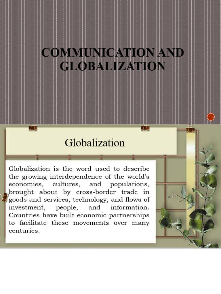 communication-and-globalization-G1-purposive-communication | PDF | Body ...