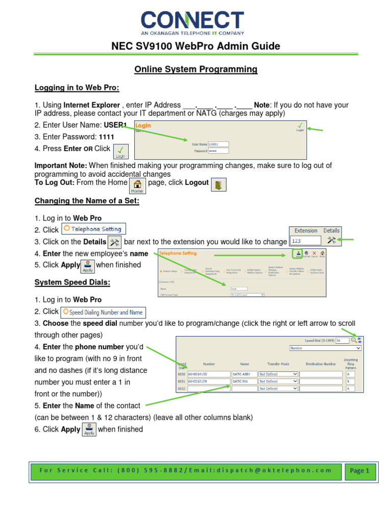 SV9100 SV8100 WebPro Admin Guide | PDF | Login | World Wide Web