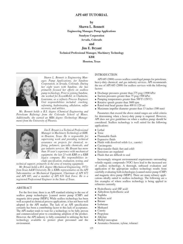 Unlock-01 - API 685 TUTORIAL | PDF | Pump | Bearing (Mechanical)