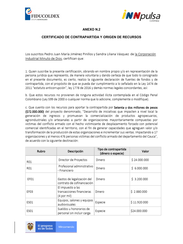 Anexo 2 - Certificado - de - Contrapartida - y - Origen - de - Recursos ...