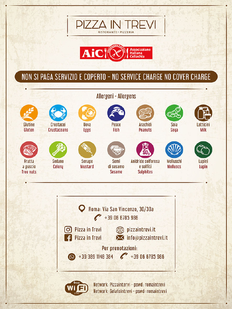 Menu Pizza in Trevi 2024 | PDF