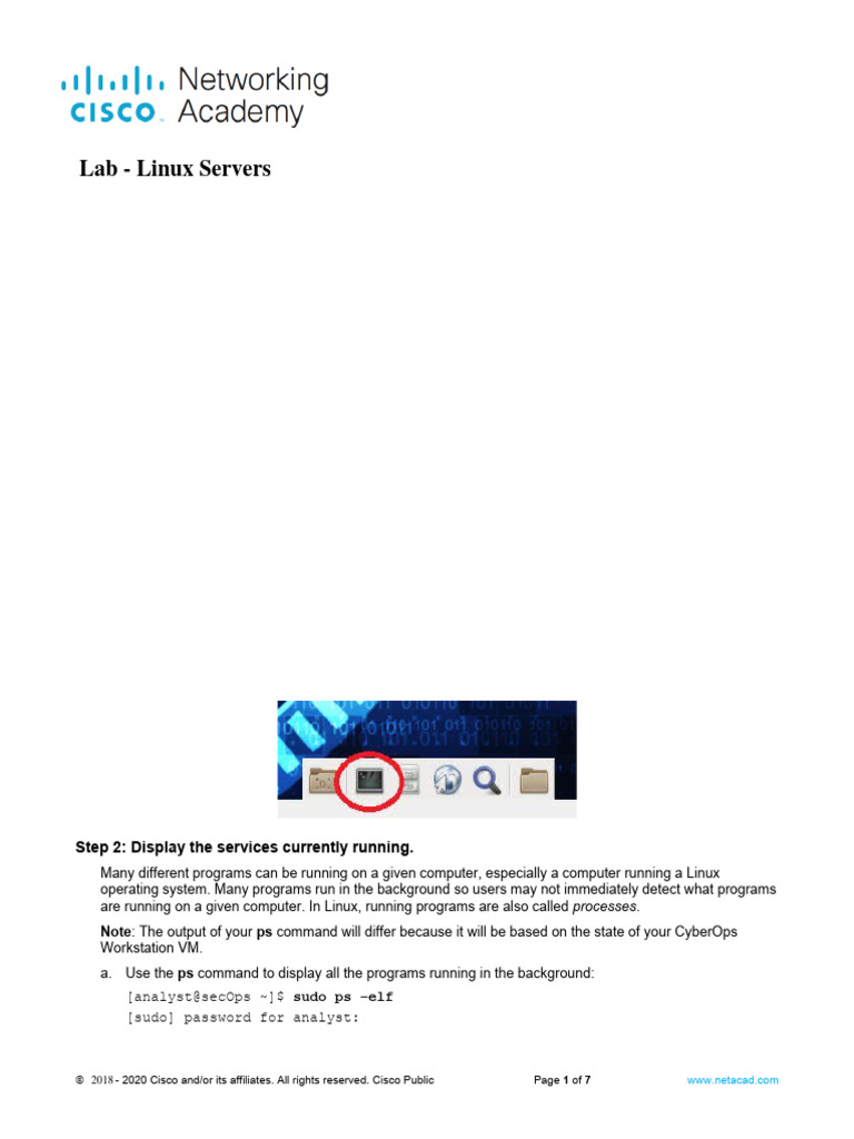 4.3.4 Lab - Linux Servers - ILM | PDF | Port (Computer Networking ...