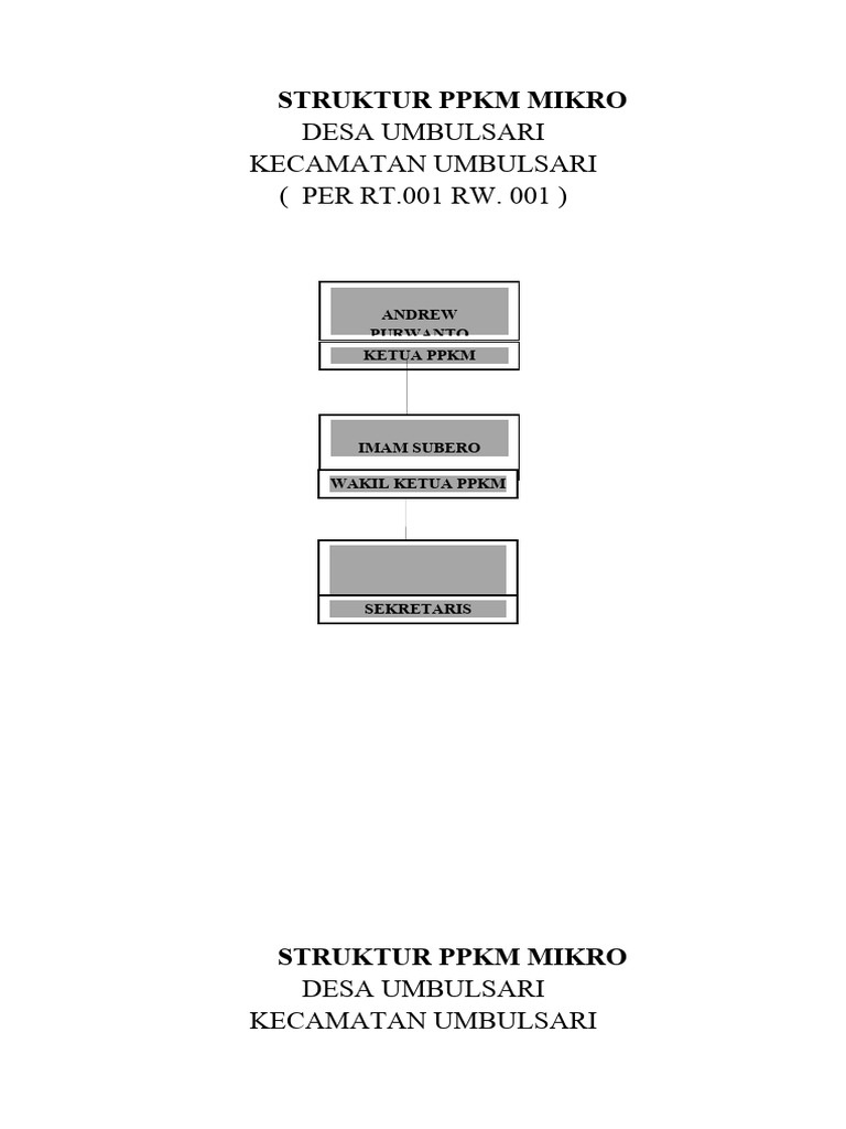 Struktur PPKM Mikro | PDF