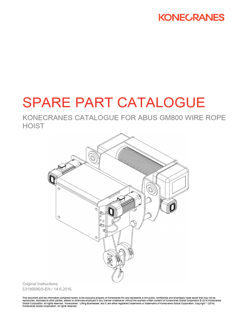 ABUS GM800 Spare Part Manual | PDF | All Rights Reserved | Manufactured ...
