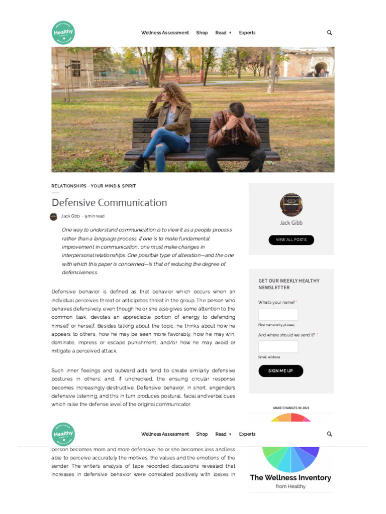 Healthy Net 2006 06 05 Defensive Communication CN Reloaded 1 | PDF ...