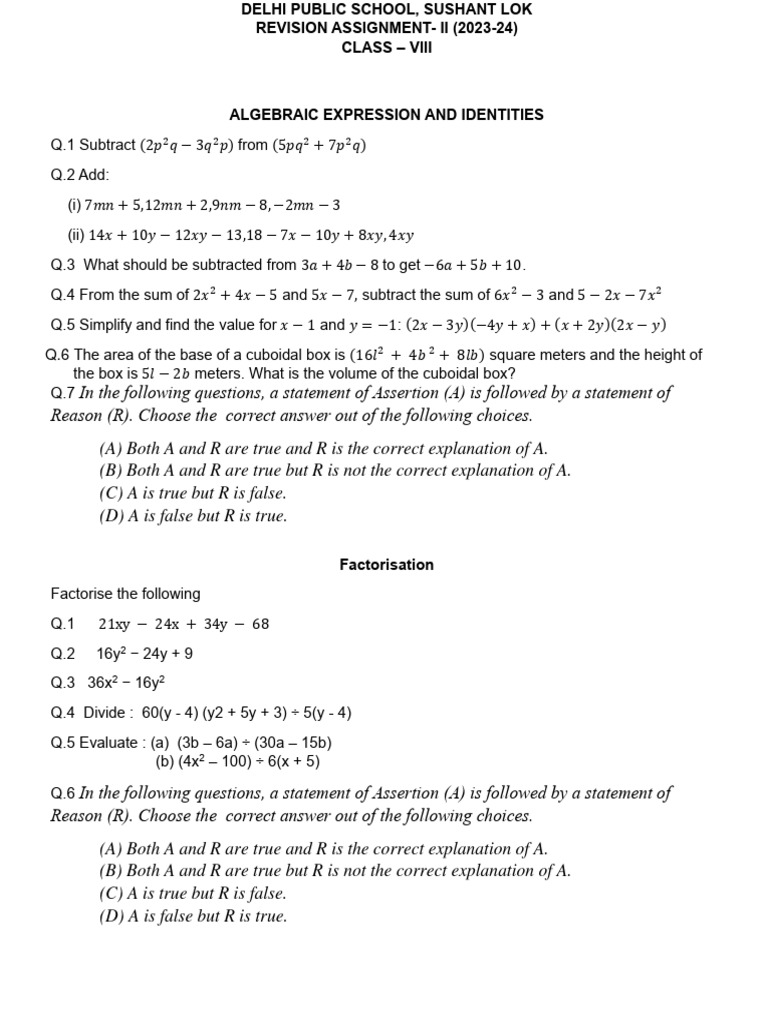 Revision Worksheet 2 Term 2 202324 | PDF | Chart | Mathematics
