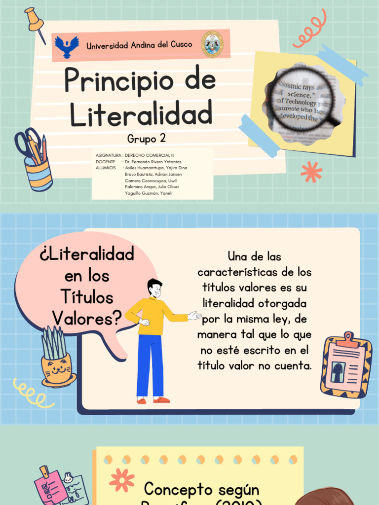 Principio de Literalidad en Títulos Valores | PDF | Justicia | Crimen y ...