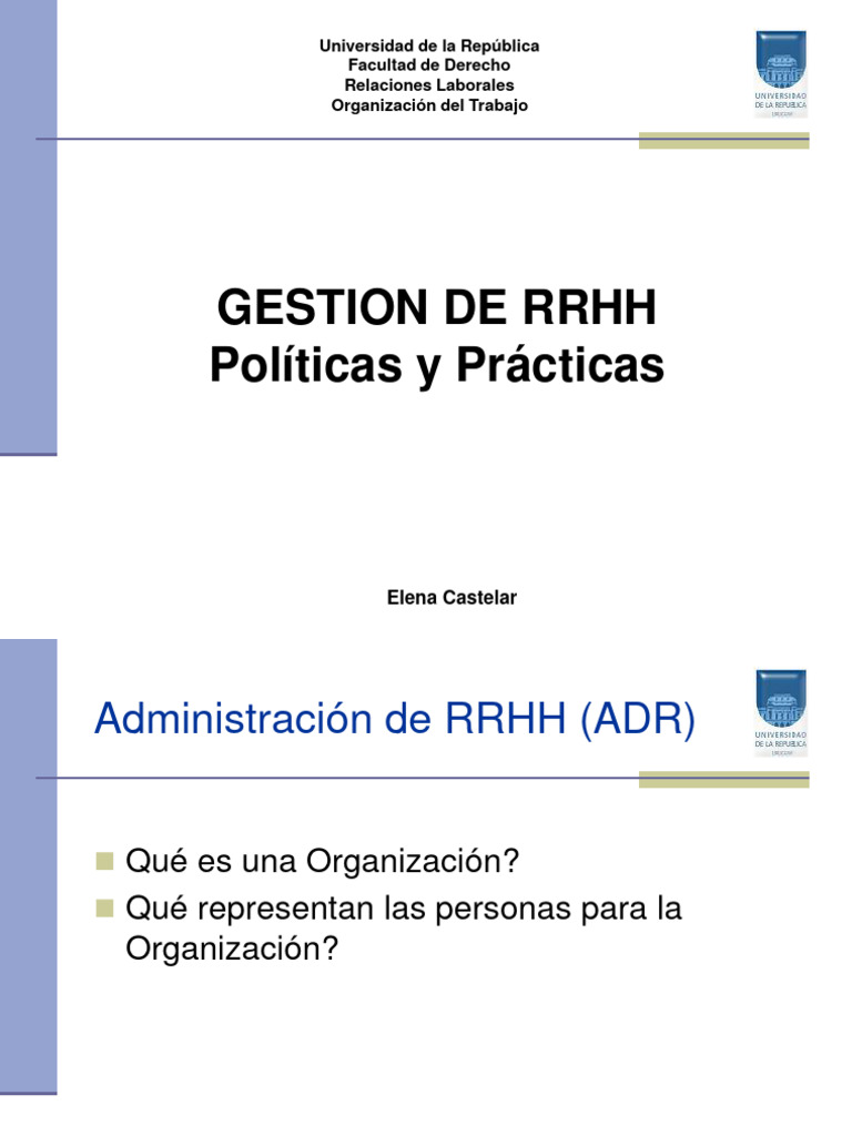 Políticas y Prácticas en RRHH | PDF | Gestión de recursos humanos ...