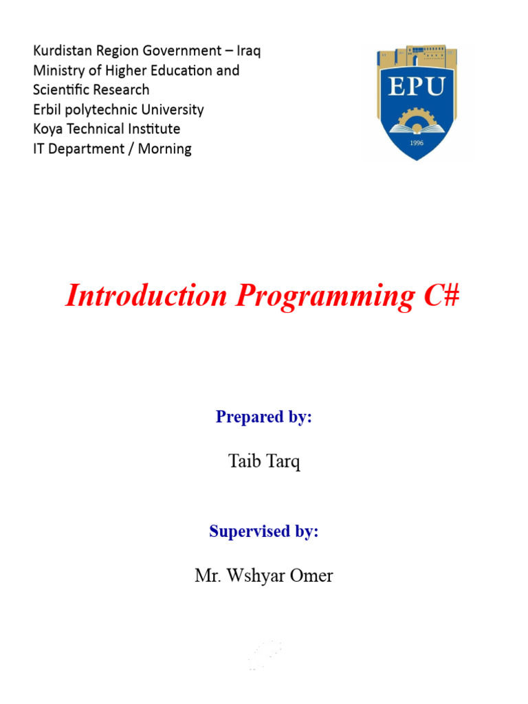 Programming | PDF | C Sharp (Programming Language) | Control Flow