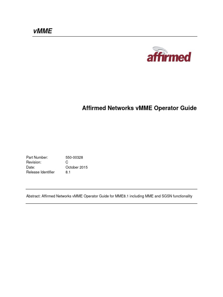 Networks vMME Operator Guide | PDF | Domain Name System | Ip Address