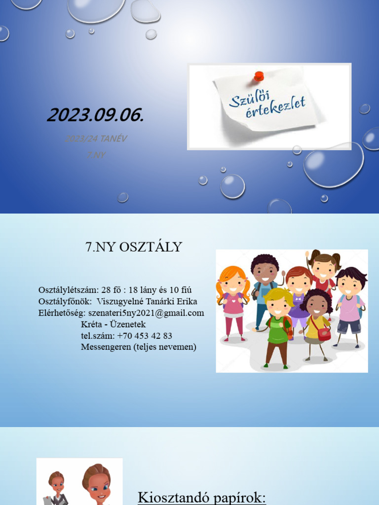 SzÃ L?i Ã©rtekezlet 2023-2024 Els? fÃ©lÃ©v | PDF