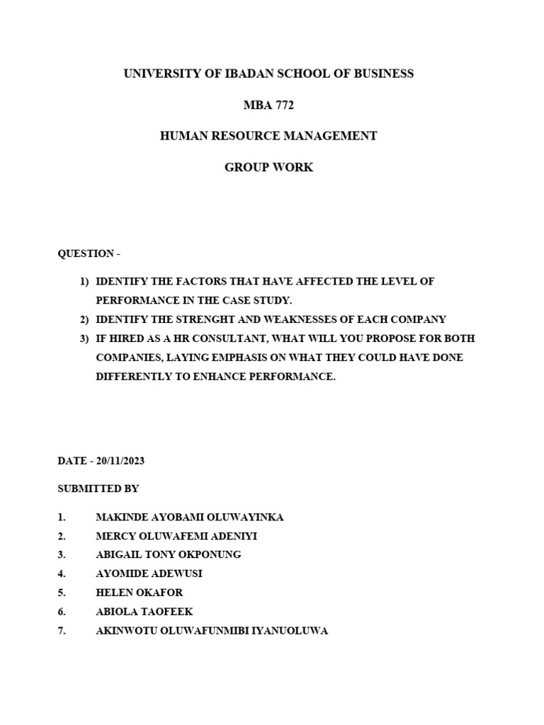 HUMAN RESOURCES MANAGEMENT MBA TEST | PDF | Employee Retention | Incentive