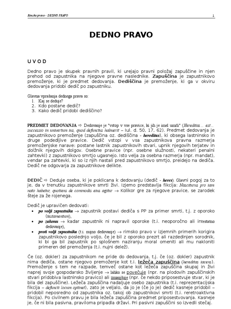 Rim 10 Dedno Pravo | PDF