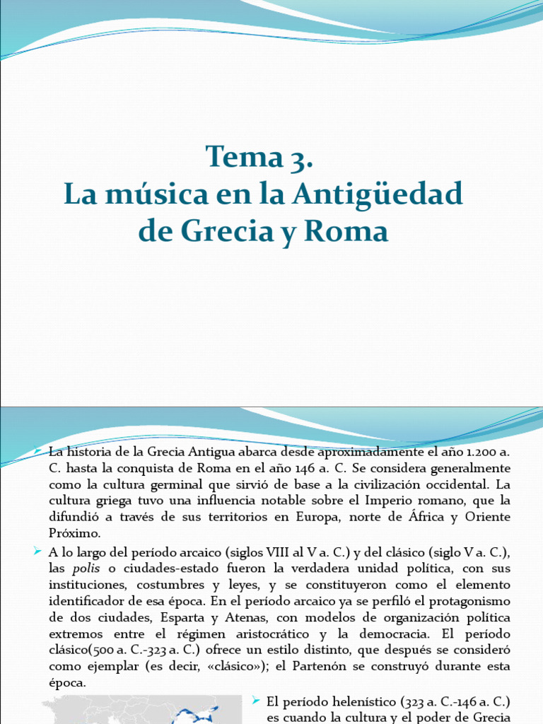 Música en Grecia y Roma Antigua | PDF | Modo (música) | Instrumentos ...