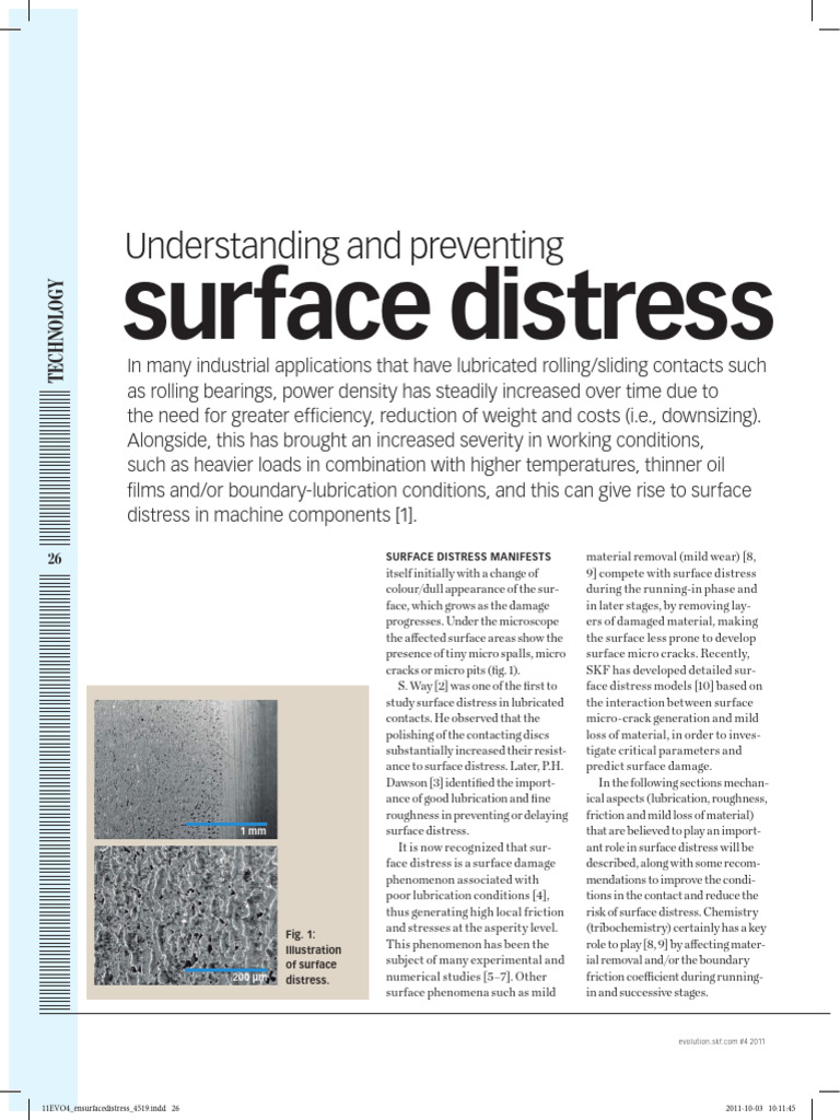 EVOL11 - No4 - p26 Preventing Surface Distress | PDF | Friction | Wear