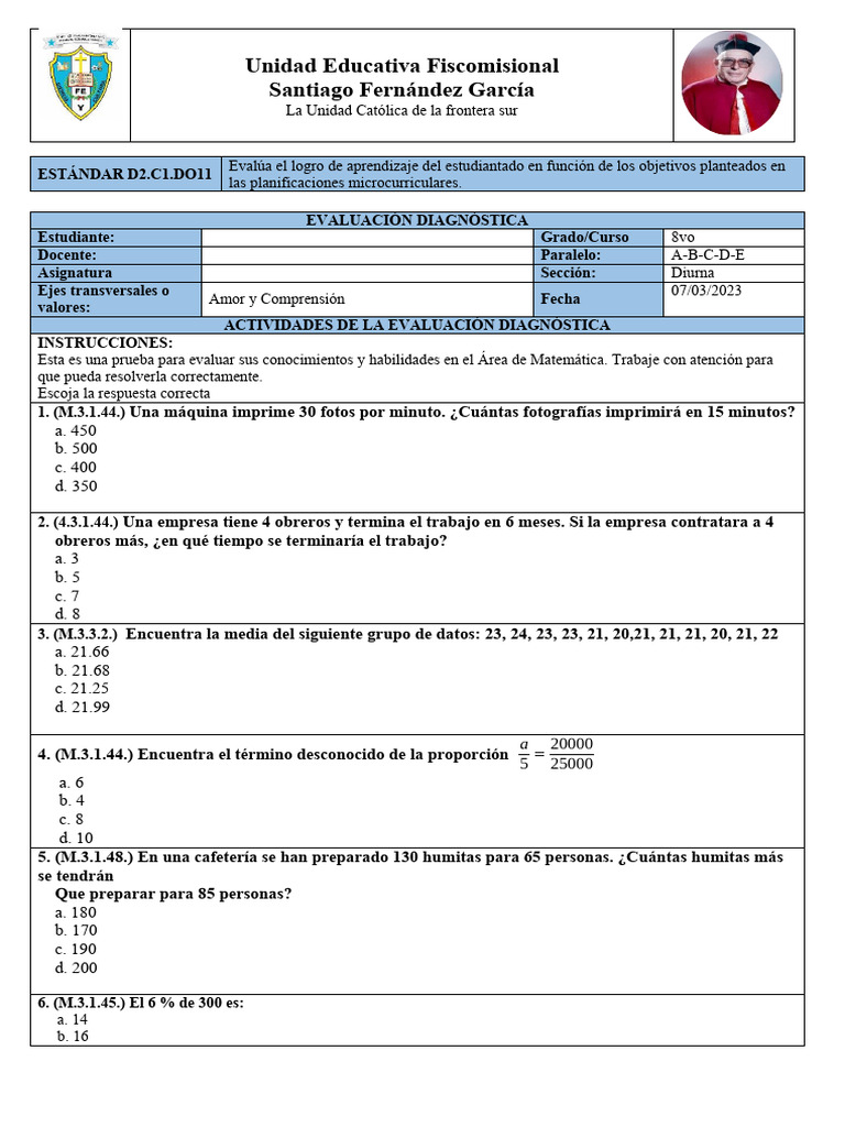 Tarea Diagnostica 2023-2024 | PDF
