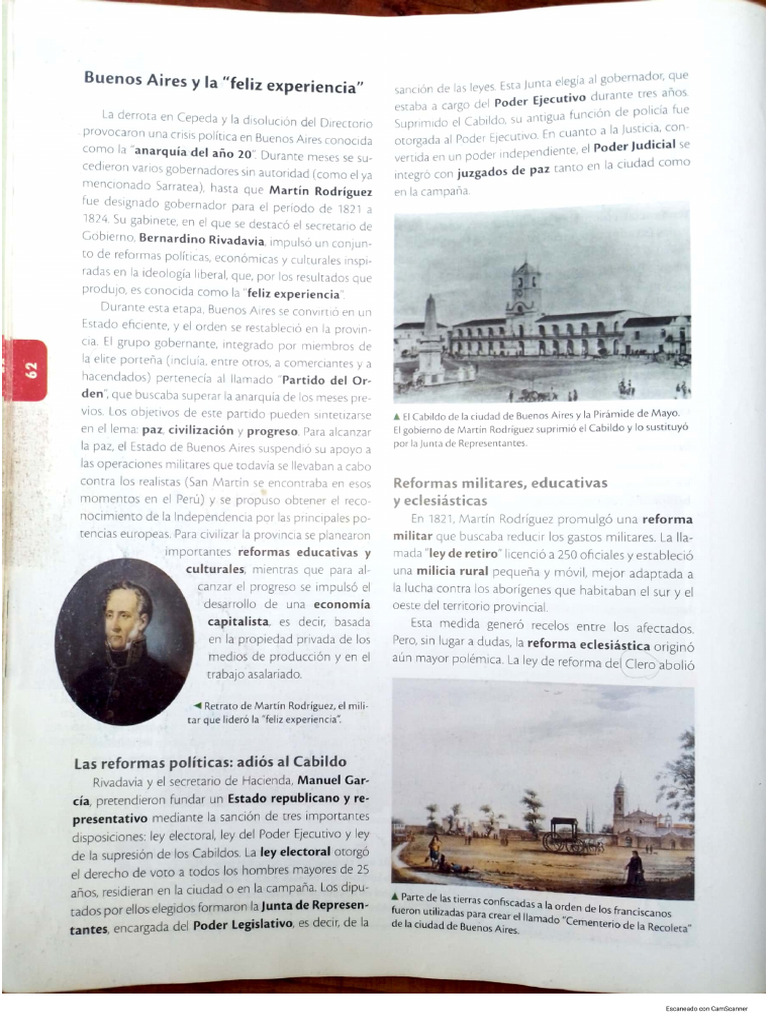 TP N°2 HISTORIA. Reformas Rivadavianas | PDF