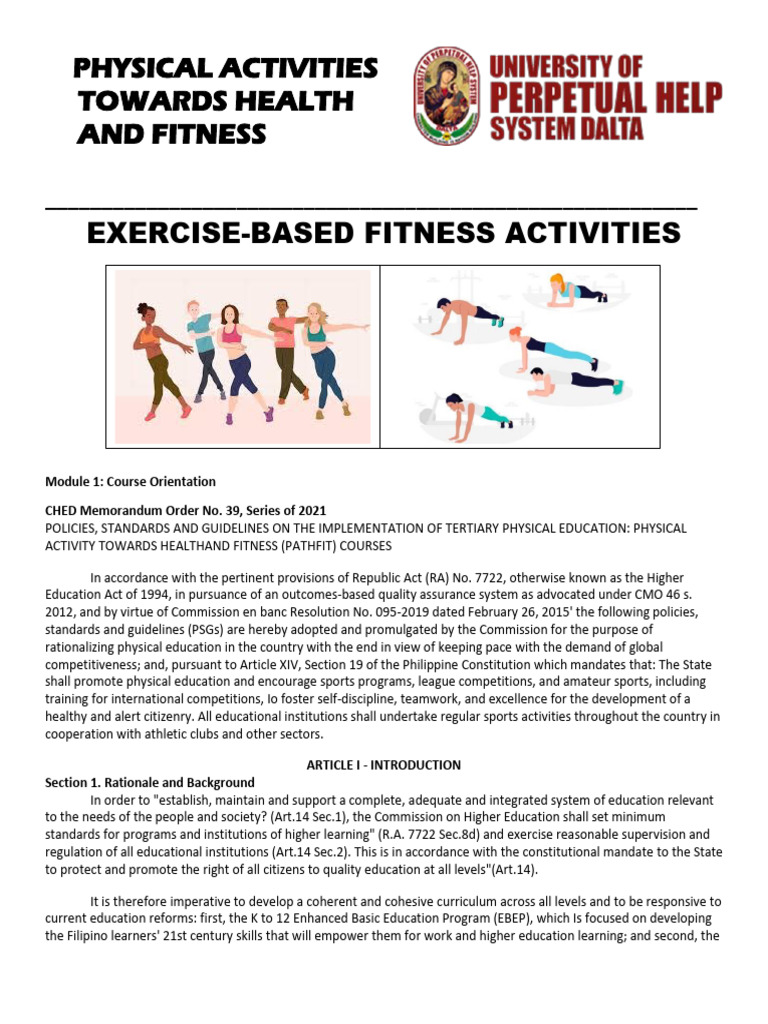 Tertiary Physical Education Standards | PDF | Physical Fitness ...