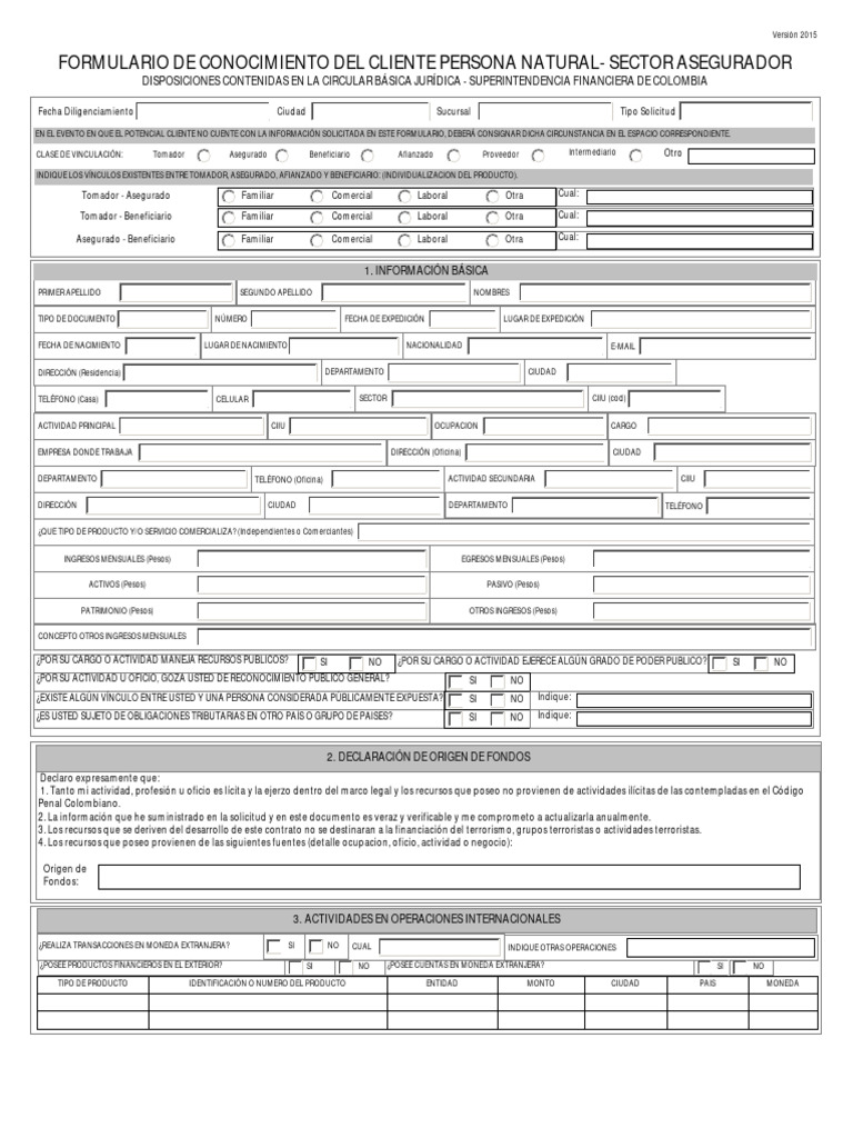 SARLAFT Persona Natural | PDF | Seguro | Póliza de seguros SARLAFT Persona Natural | PDF | Seguro | Póliza de seguros