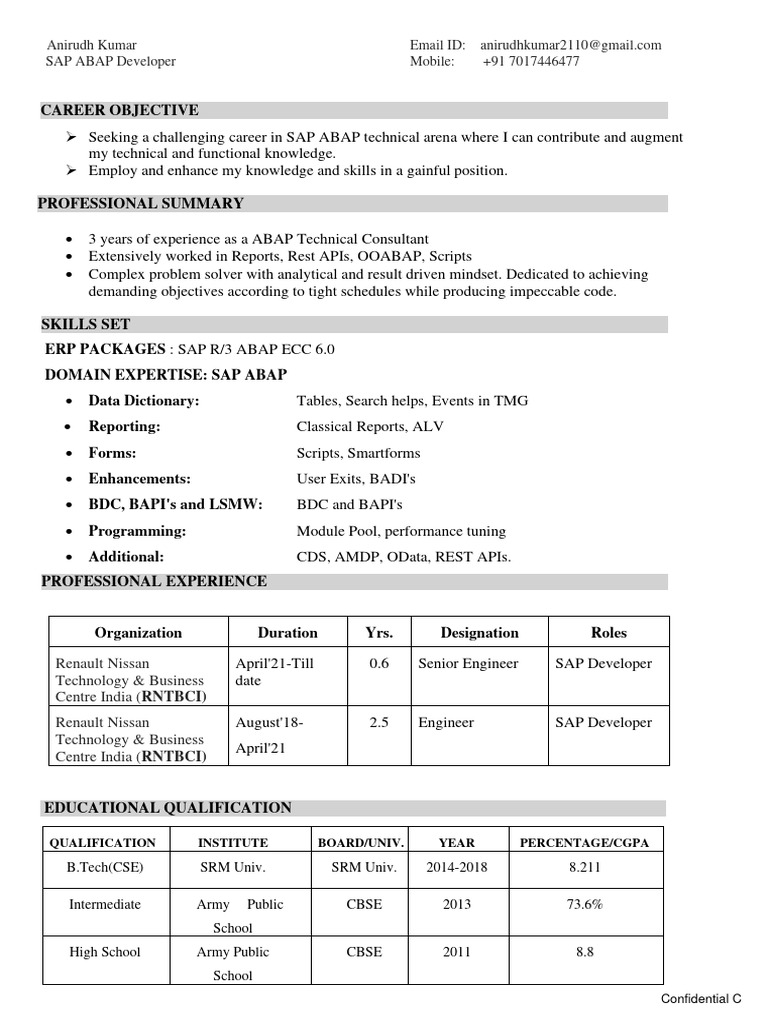 Anirudh Kumar Resume | PDF | Information Technology | Computing